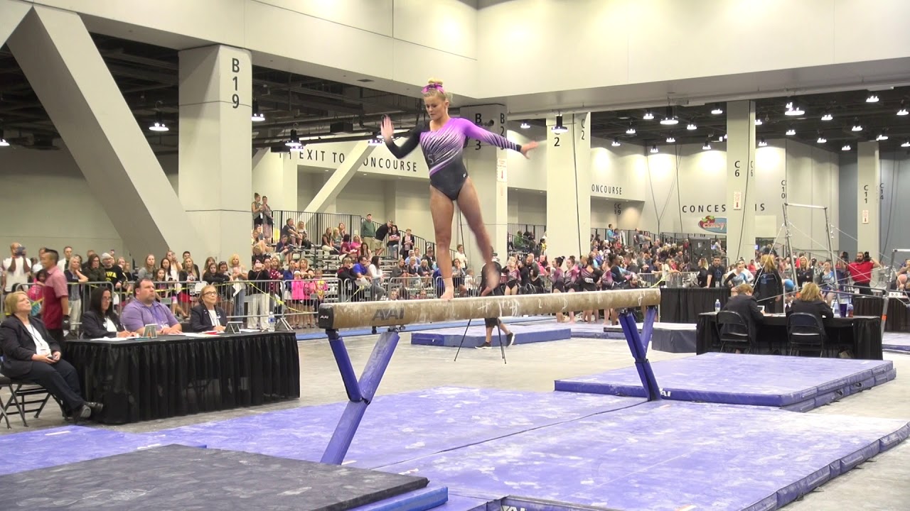 SRE Sarah Hargrove, Cincinnati | L10 Beam 2018 JO Nationals - YouTube