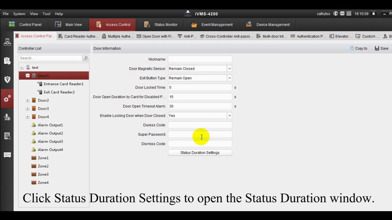 How to Set Door Status Duration - YouTube