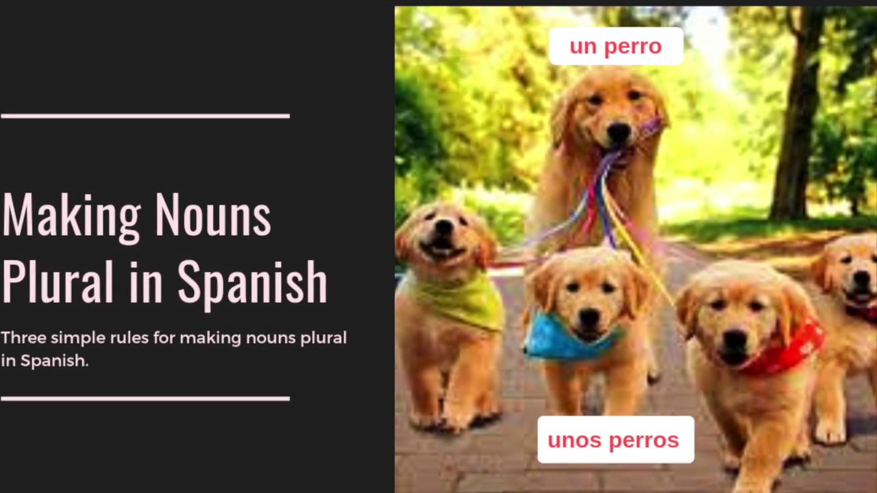 Making Nouns Plural in Spanish - YouTube