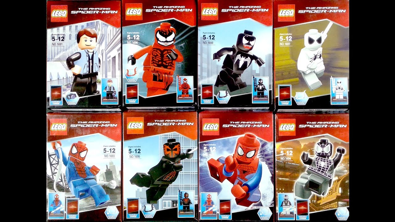 LEGO The Amazing Spider-Man Minifigures (knock-off) LEBQ 1691-1698 ...