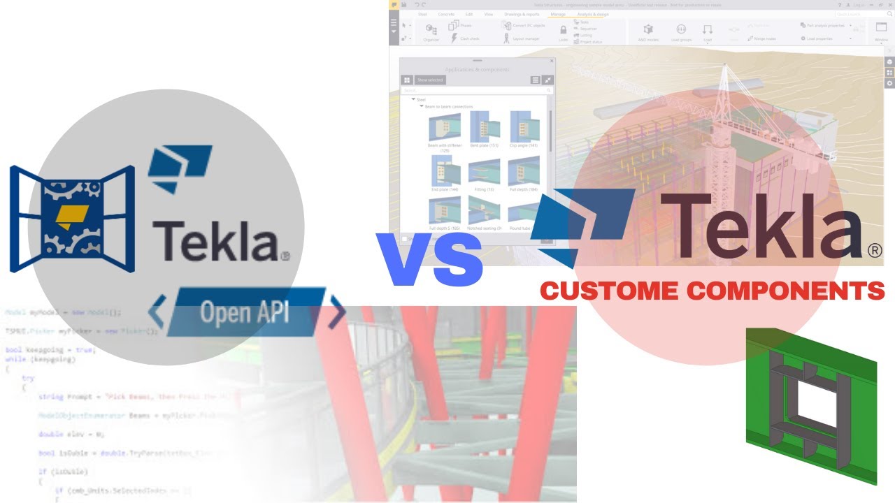Cuộc đối đầu - Tekla Open API Plugin và Custom Component !! - YouTube
