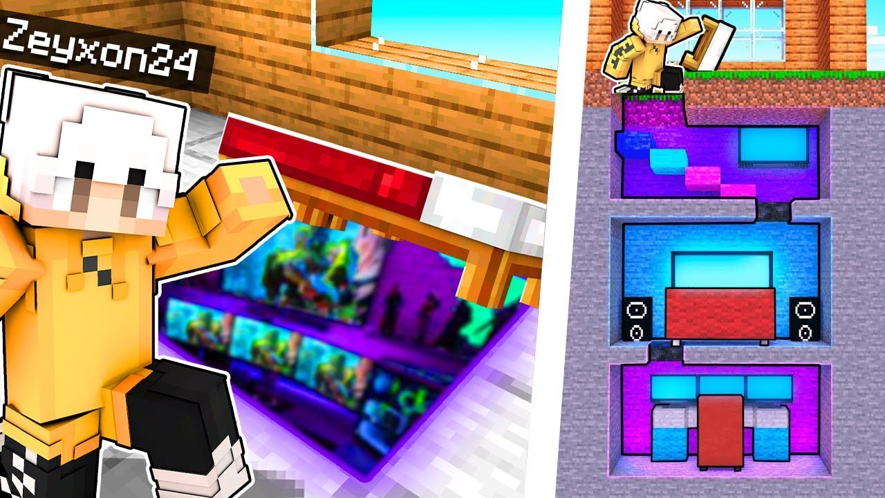 Ho Costruito una STANZA da GAMING SEGRETA Sotto un LETTO in Minecraft ...