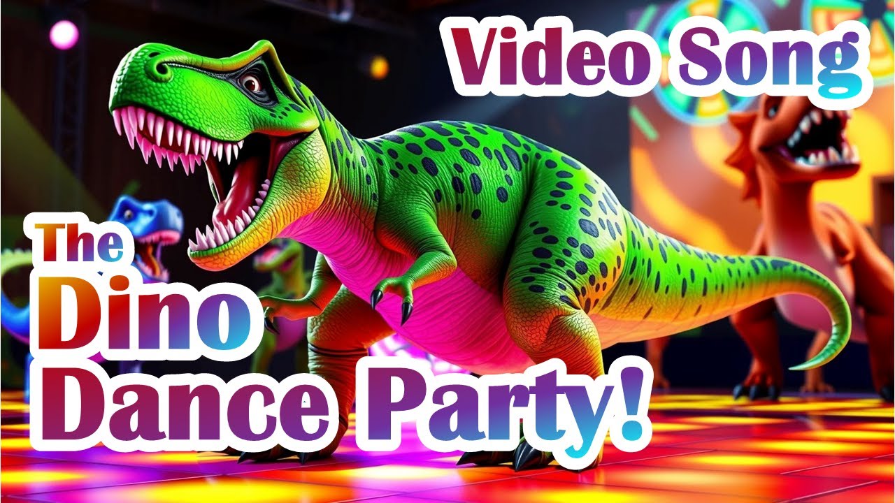 🦖 DINO DANCE PARTY! Fun Kids Song with Dancing Dinosaurs! 🎶#viralvideo ...