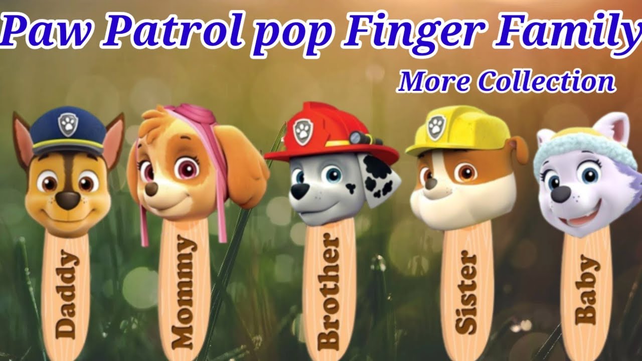 Paw patrol pop Finger Family | Hey kids Nursery Rhymes & Songs For ...