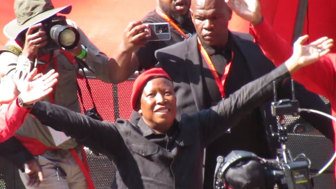 Julius Malema Arrival And Greeting The People At The 10th Anniversary ...