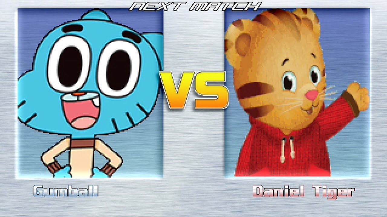 M.U.G.E.N | Gumball vs Daniel Tiger | The Amazing World of Gumball vs Daniel tiger's ...