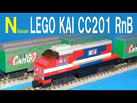 N Gauge LEGO Train P T Kereta Api Indonesia Diesel Locomotive CC201 RnB Perumka livery (KAI Toy)