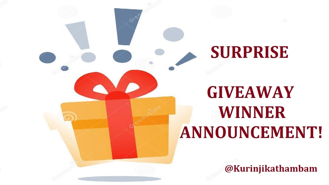 Surprise Giveaway Winners Announcement! - YouTube