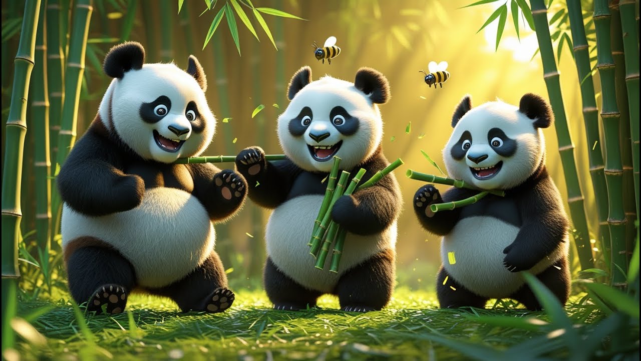 Panda Parade 🐼 | Cute Panda Poem & Nursery Rhyme for Kids | Animal ...