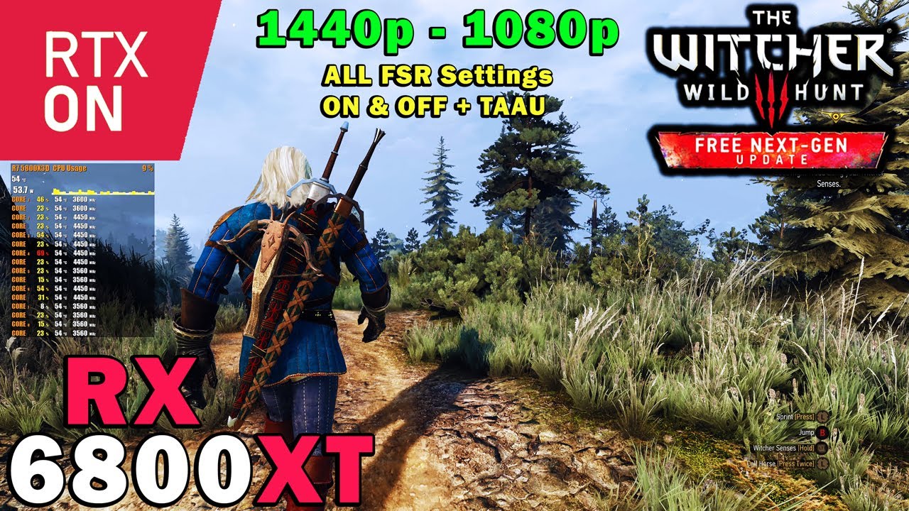 The Witcher 3 NextGen Ray Tracing | RX 6800 XT | 5800X3D | 1440p ...