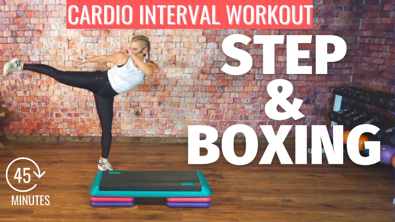 STEP AEROBICS INTERVALS WITH CARDIO KICKBOXING MASH-UP WORKOUT - YouTube
