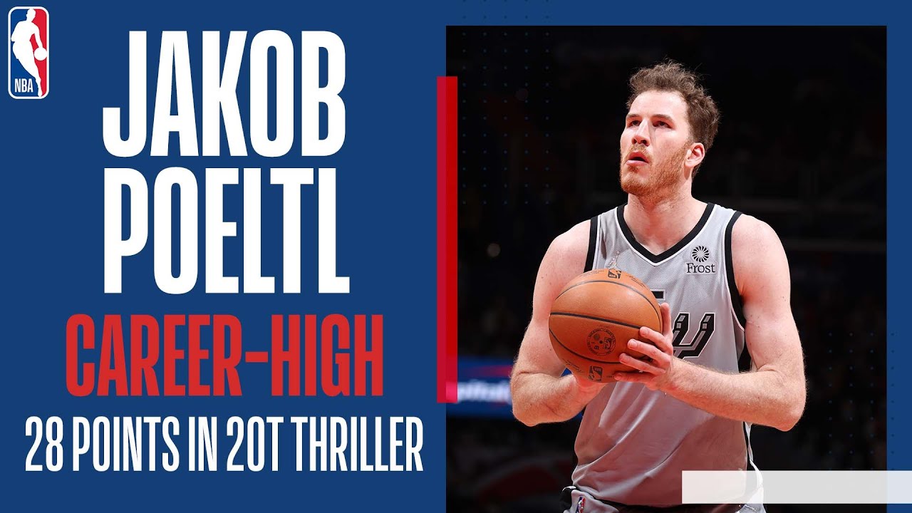 📈 Jakob Poeltl has CAREER-HIGH 28 points in DOUBLE OVERTIME WIN ...