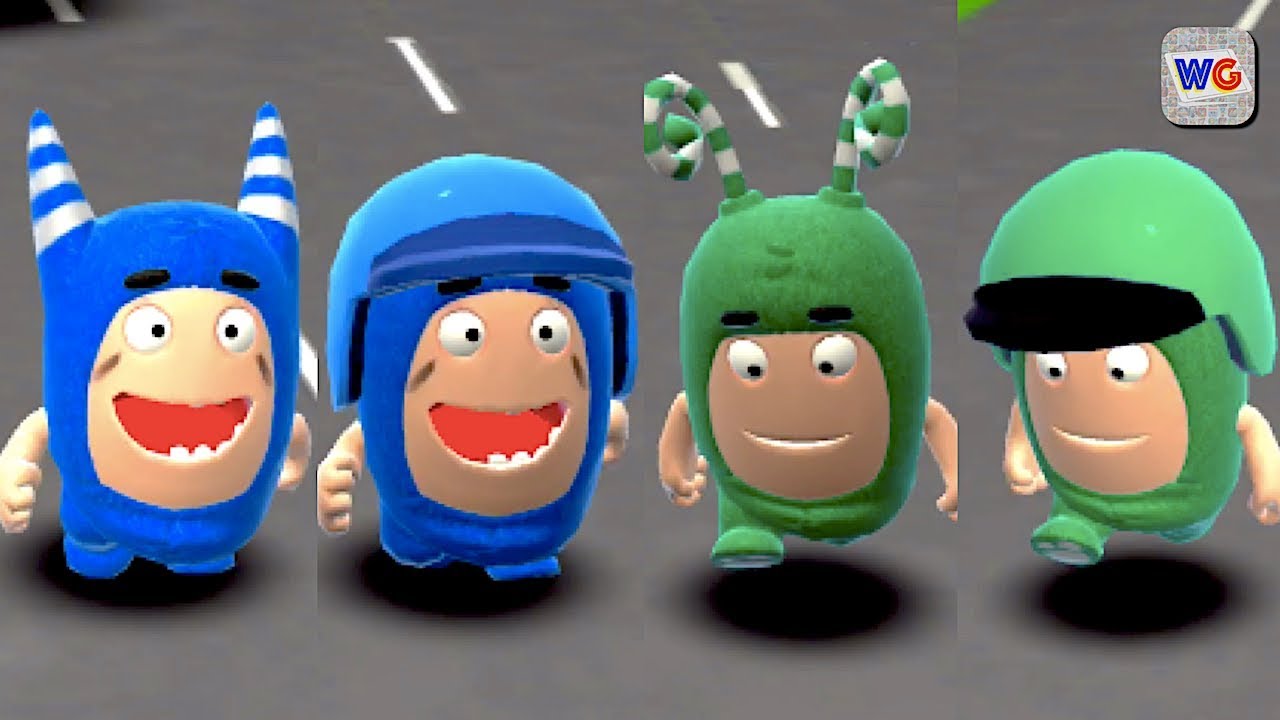 Oddbods Turbo Run - Pogo, Racing Pogo, Zee and Racing Zee - YouTube