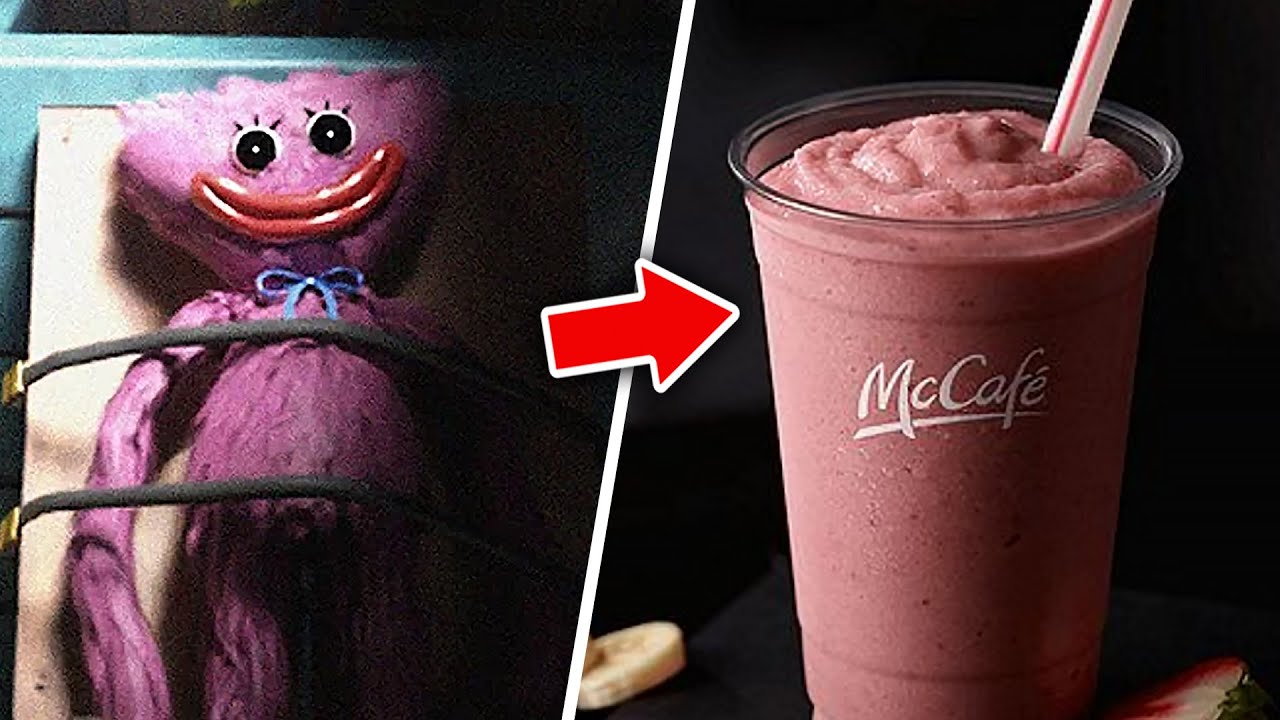 Poppy Playtime and their favorite DRINKS at McDonald's! - YouTube