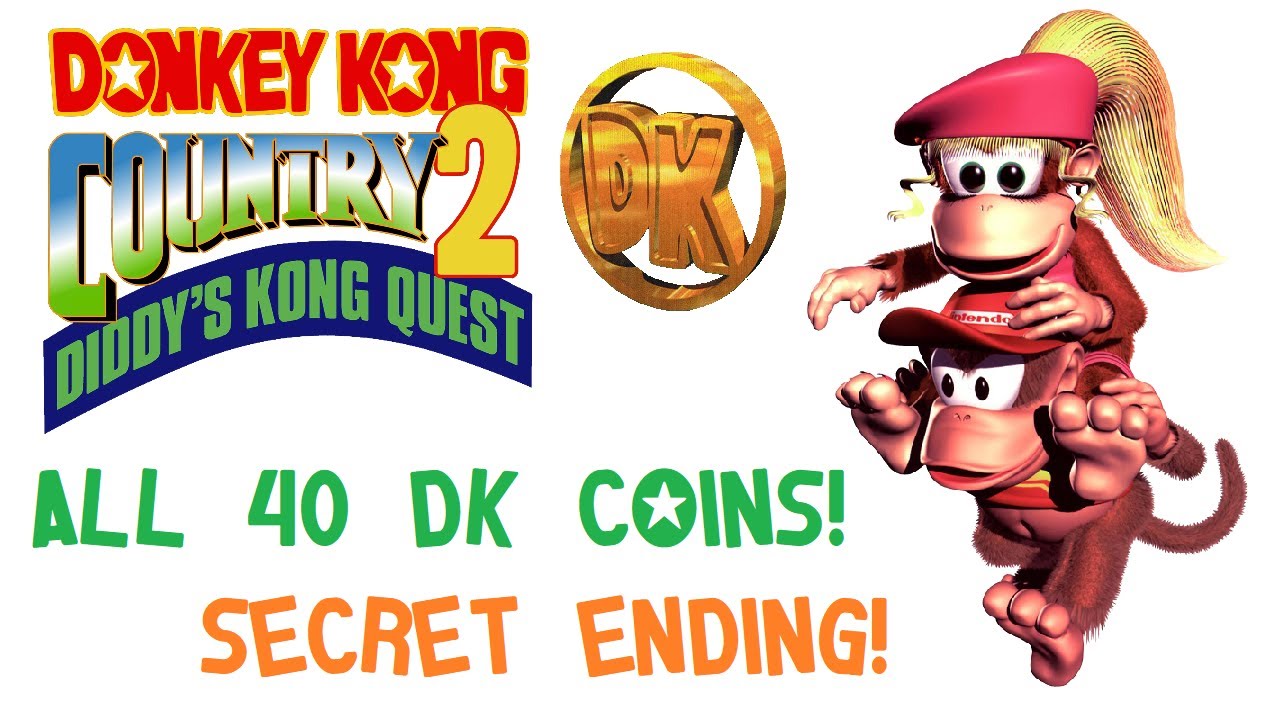 Donkey Kong Country 2: Diddy's Kong Quest - All 40 DK Coins and Special ...