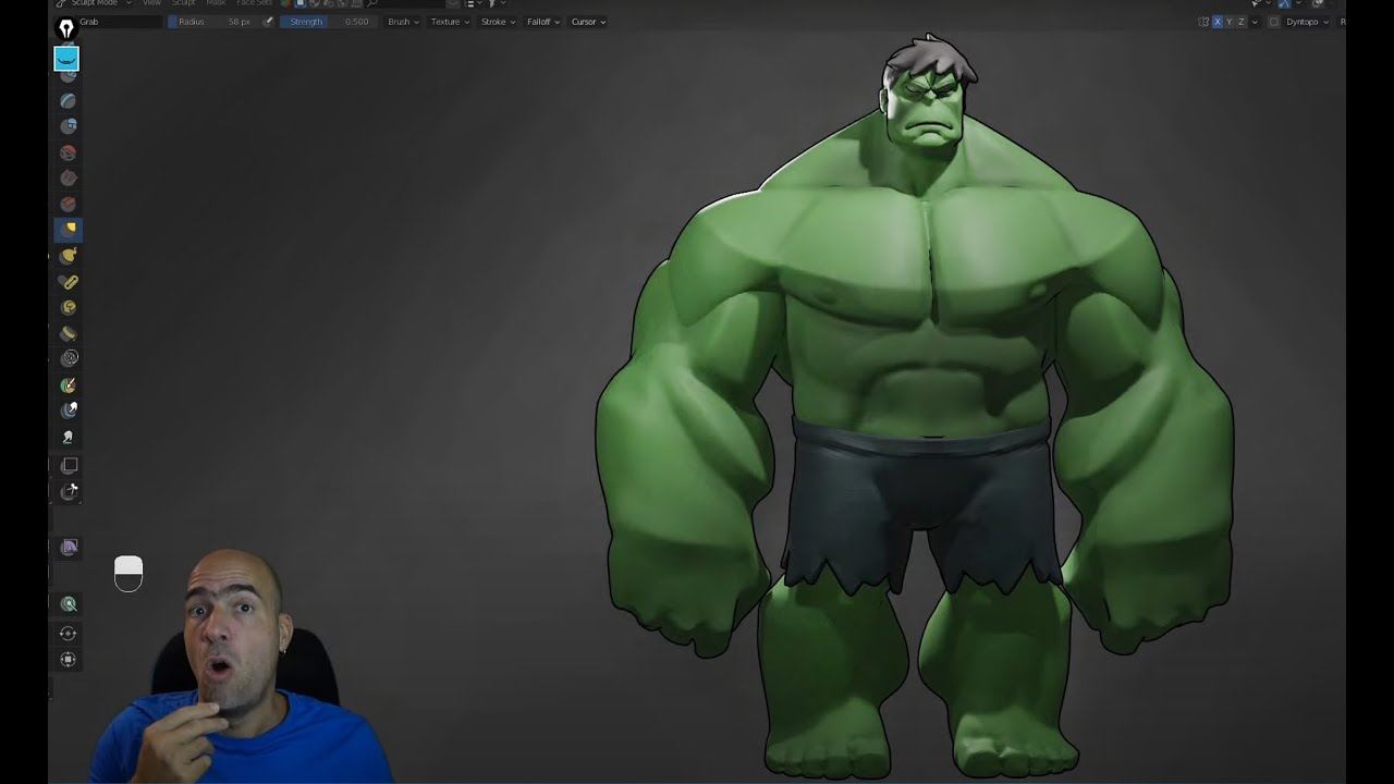 Sculpting Hulk Disney infinity in less than 2 hours - YouTube