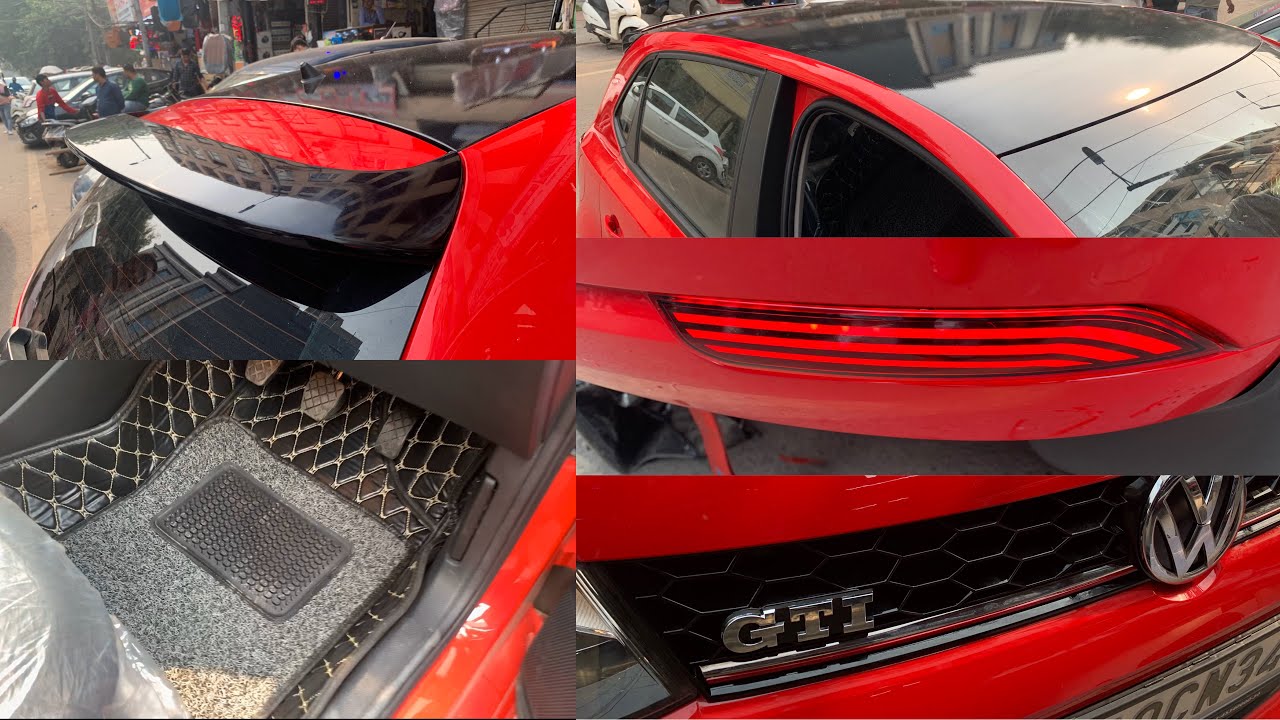 some new mods on my polo || wrapped my roof in black color | GTI grill ...
