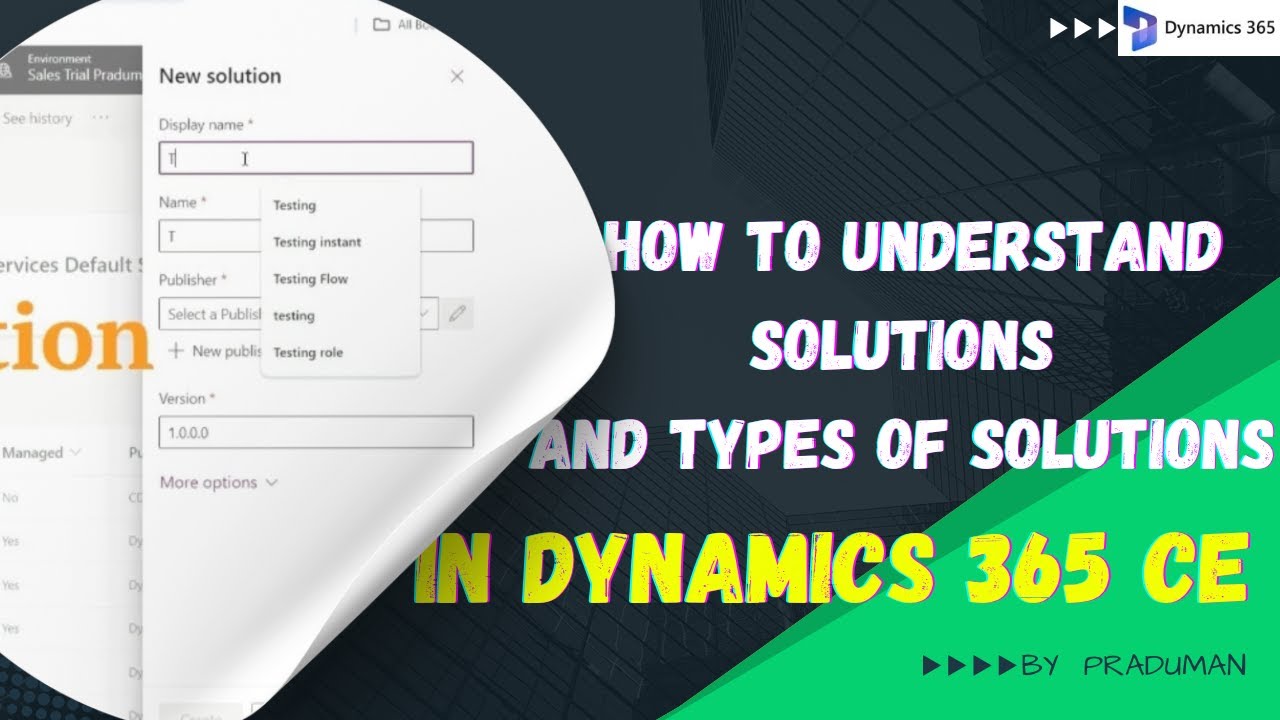 How to Understand Solutions and Types of Solutions in Dynamics 365 CE ...
