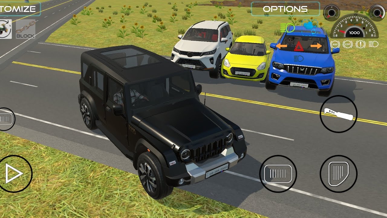 Drive car 🚗 Tochan king Thar rox Fortuner 4x4 Thar rox drive gameplay ...