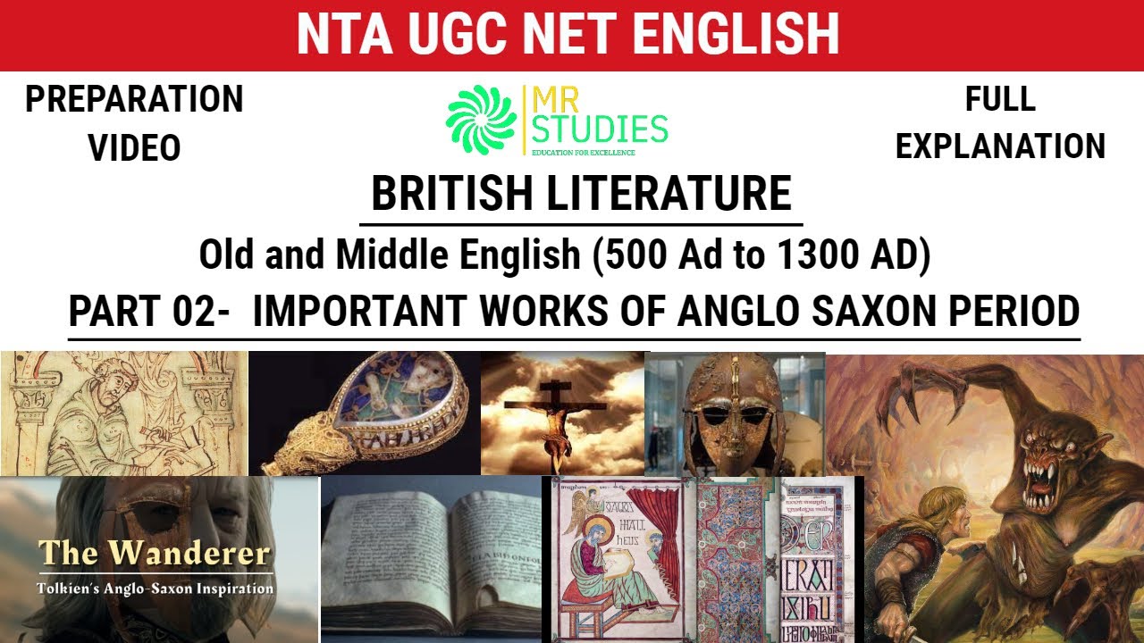 IMPORTANT WORKS OF ANGLO SAXON PERIOD - PART 02 | BRITISH LITERATURE ...