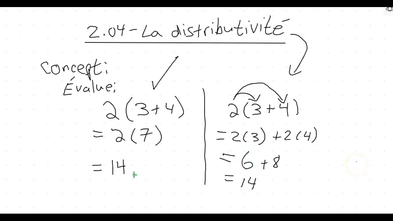 2.04 - La distributivité - YouTube
