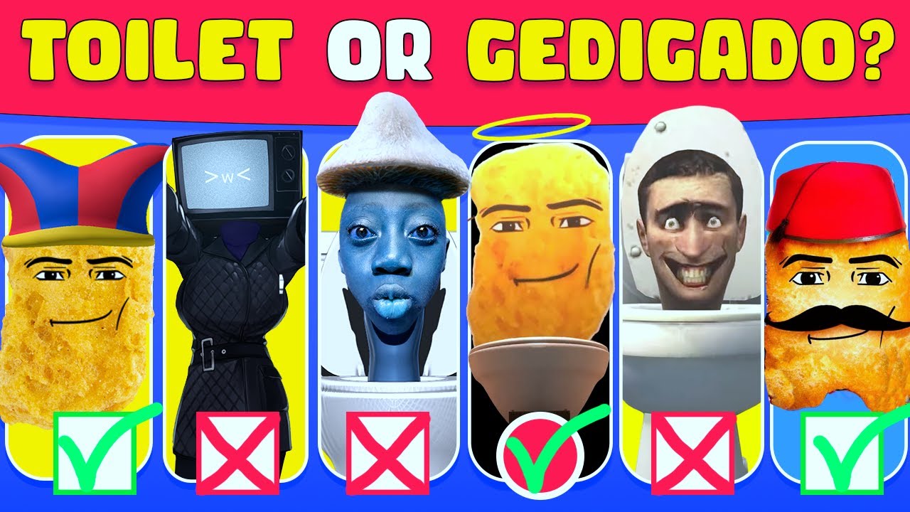 GUESS MEME SONG & WHO'S SINGING😀🚽Skibidi Toilet, Gedagedi, TV Woman ...