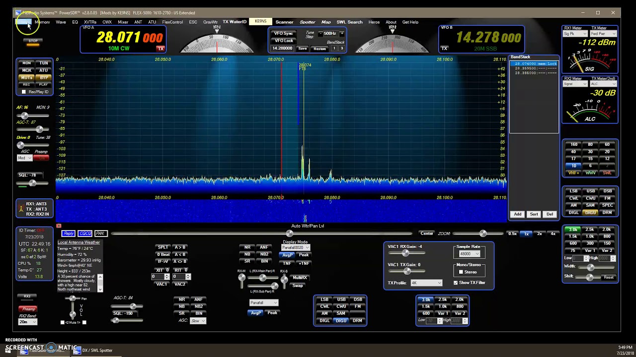 PowerSDR ke9ns v2.8.0.85 LoTW DUP and DXCC checking - YouTube