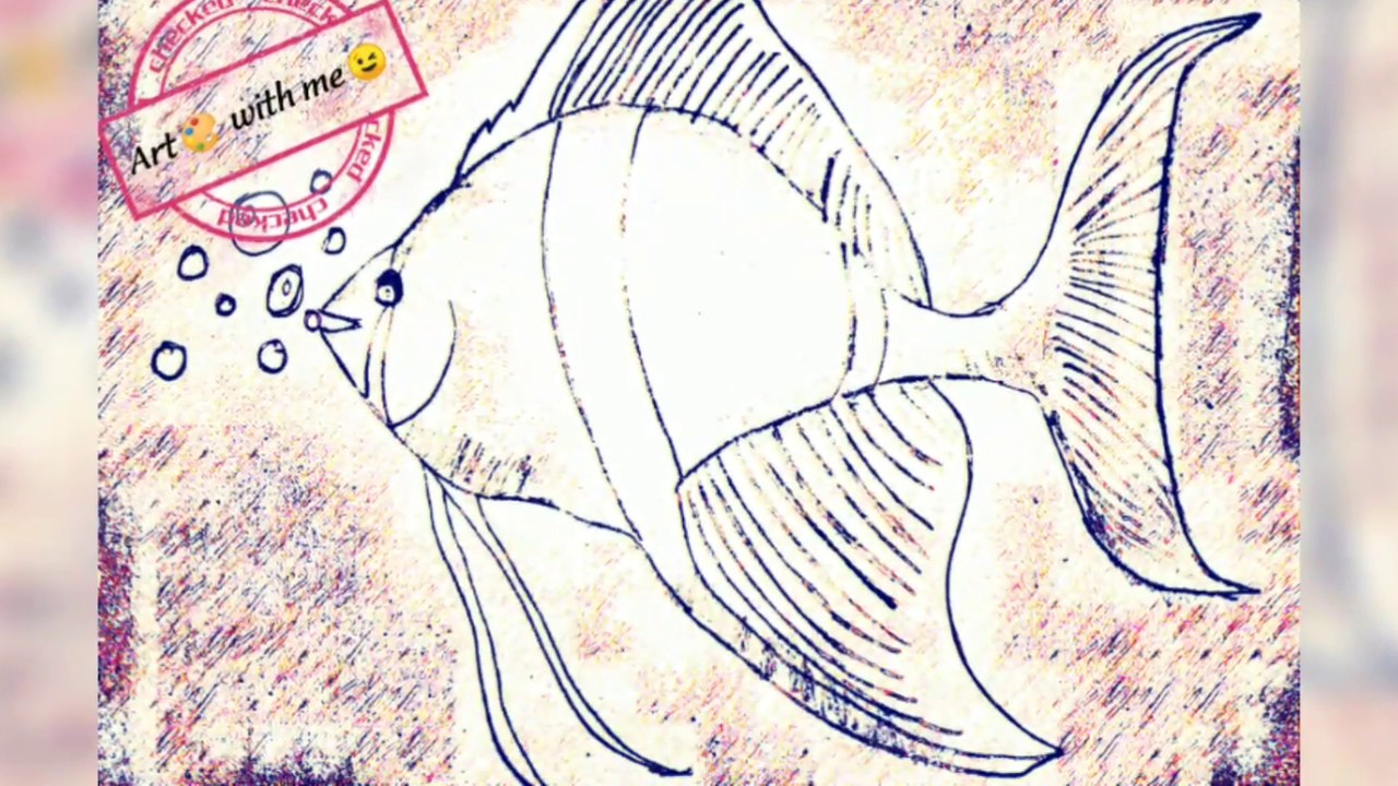 How To Draw an Angelfish step-by-step / Drawing tutorial for kids and ...