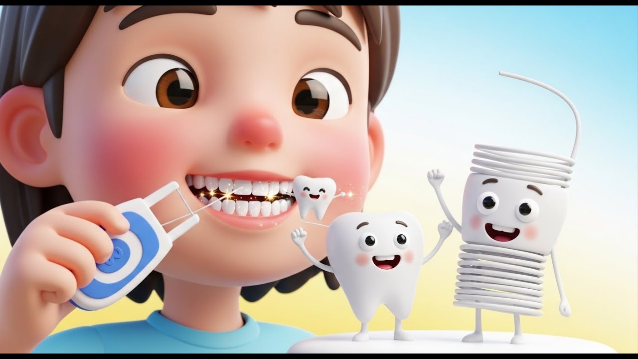 Healthy Habits Brush & Floss Song for Kids | Dental Hygiene, Teeth Care ...