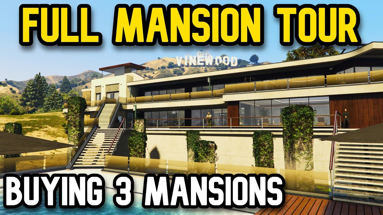 Gta 5 Online Mansion Tour - Buying All 3 Mansions - YouTube