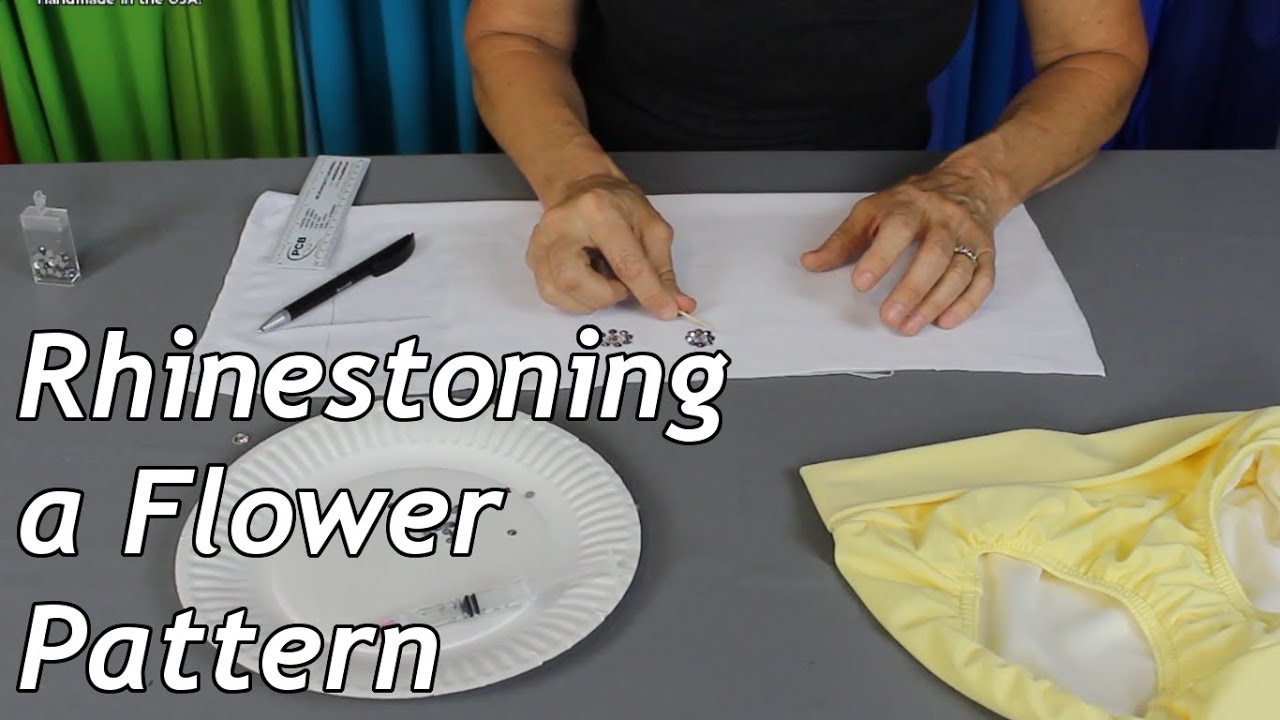 Rhinestoning a Flower Pattern - YouTube