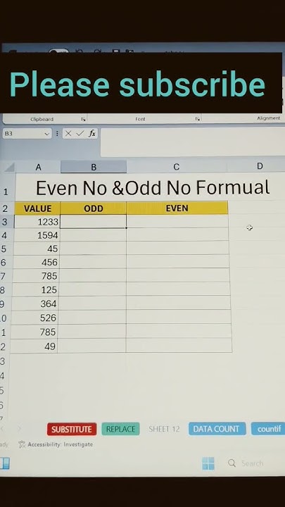 @Excel, how to use even and odd formula in Microsoft Excel ||#excelshortsvideo #exceltips 🔔👍 ...