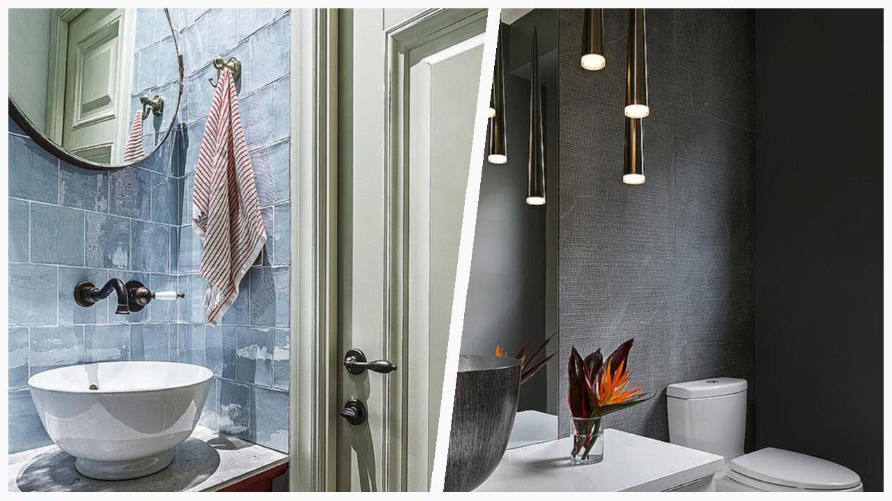 75 Affordable Gray Tile Powder Room Design Ideas You'll Love 🌈 - YouTube