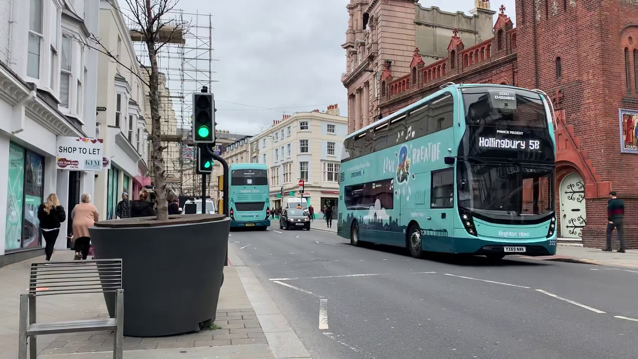 BRIGHTON & HOVE BUS ROUTE 5B PASSING THROUGH NORTH STREET BRIGHTON ...