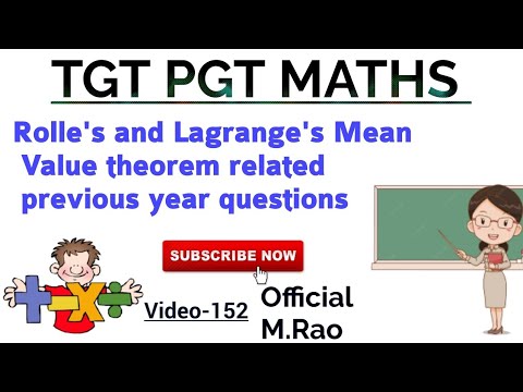 Rolle's and Lagrange's Mean Value theorem @official M.rao - YouTube