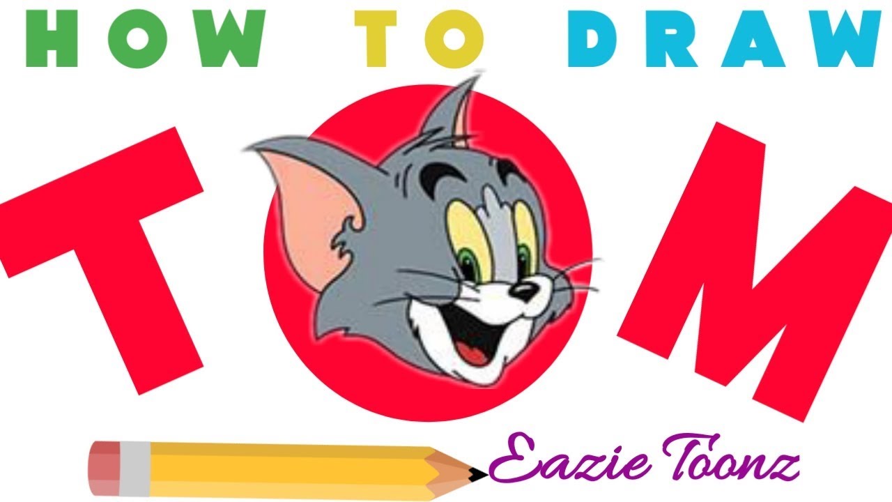 How to draw Tom easy step by step. Tom and Jerry Character - YouTube