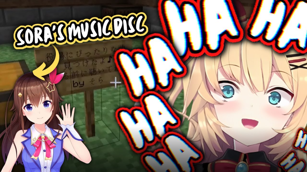 Haachama Starts Laughing While Listening To Sora's Music Disc【Hololive ...