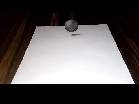 How To Drawing 3D Floating METAL BALL -step by step🖤#easy💫Anamorphic ...
