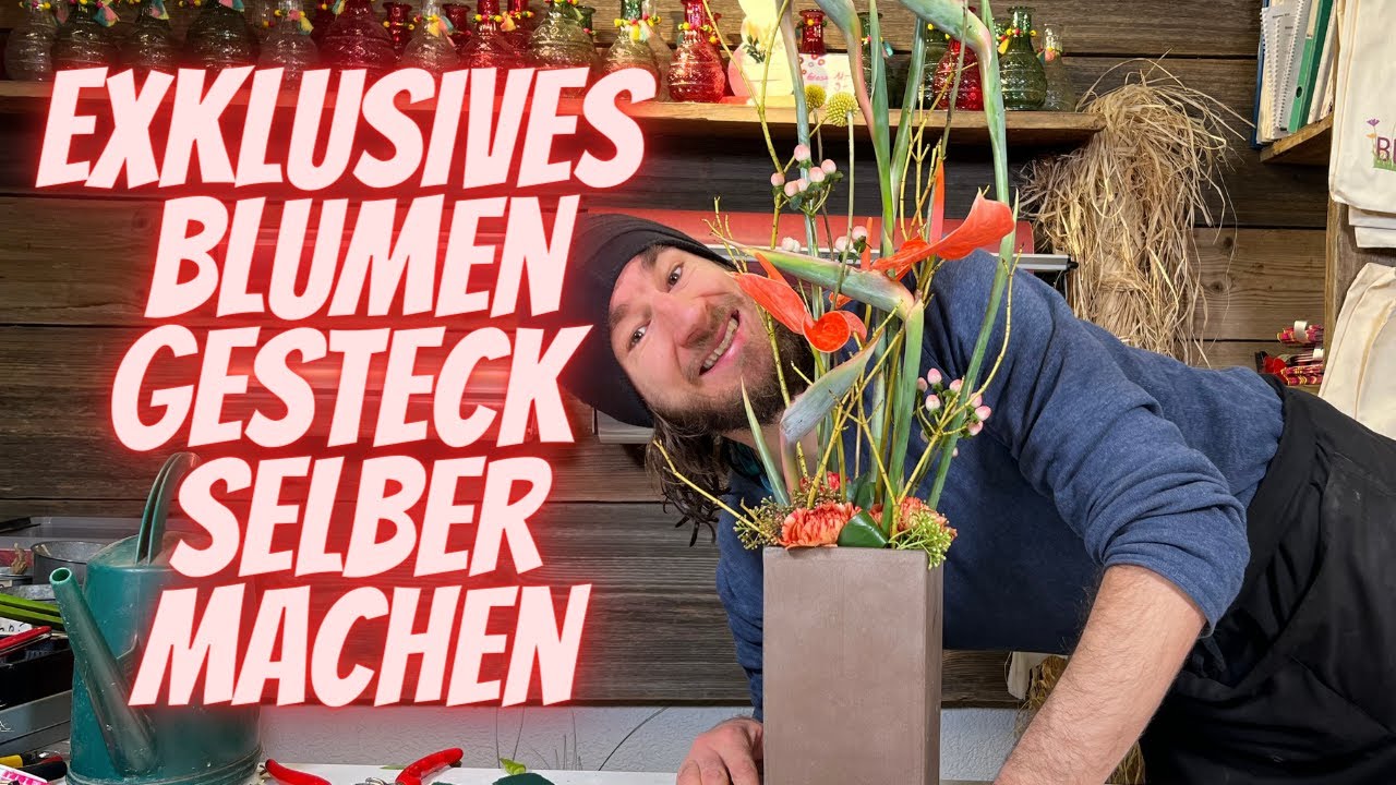 Exklusives Blumengesteck mit speziellen und exotischen Blumen selber ...