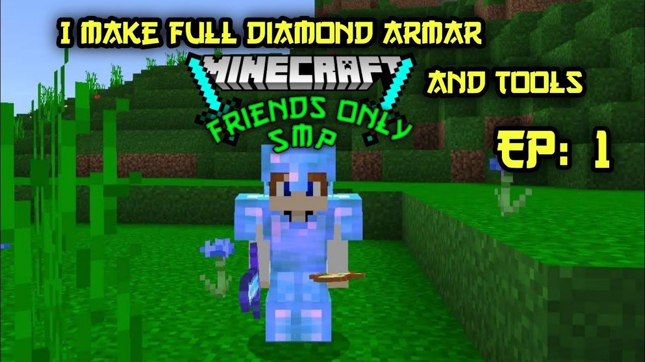 I mack full diamond armar in minecraft pe 1.19 || Friends only smp || # ...