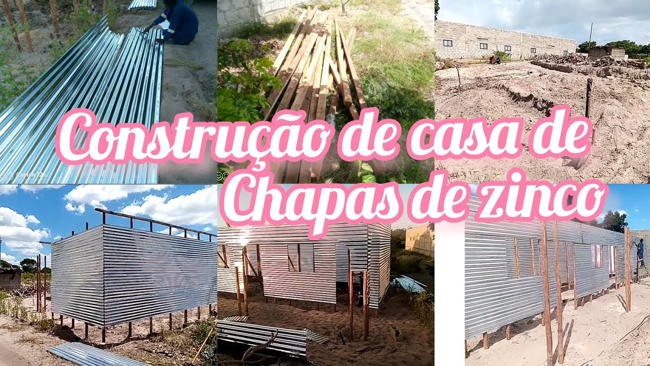 Construção de casa 🏠 de chapas de zinco - YouTube