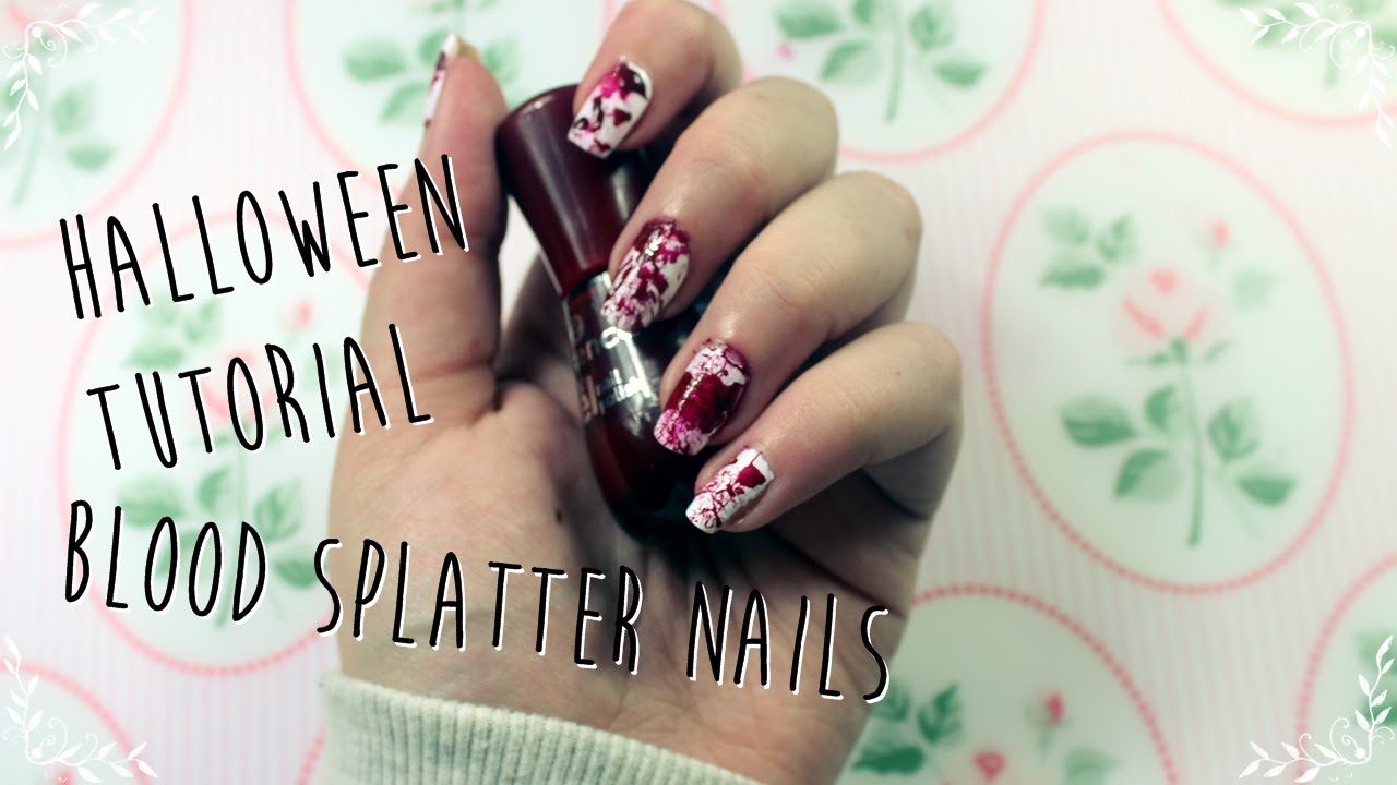 Halloween Nail Tutorial (Blood Splatter Nails) | PLUSSIZEBEAUTY ♥ - YouTube