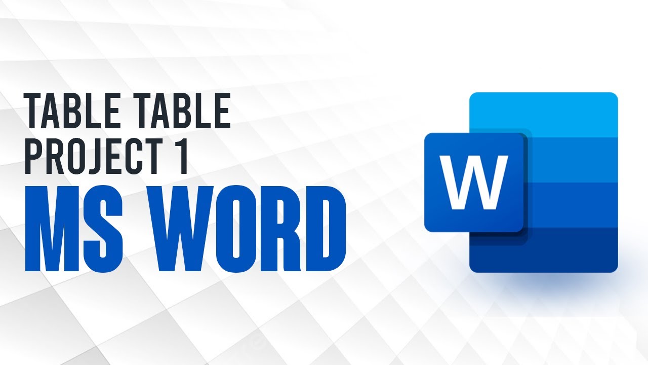 MS Word table project 1 - YouTube