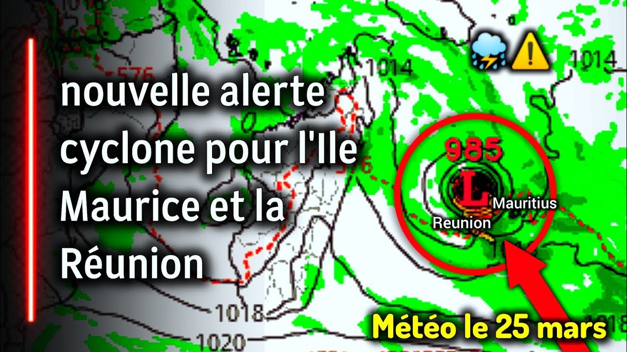 Violent cyclone à l'Ile Maurice et à la Réunion|météo du 24 mars 2024 ...