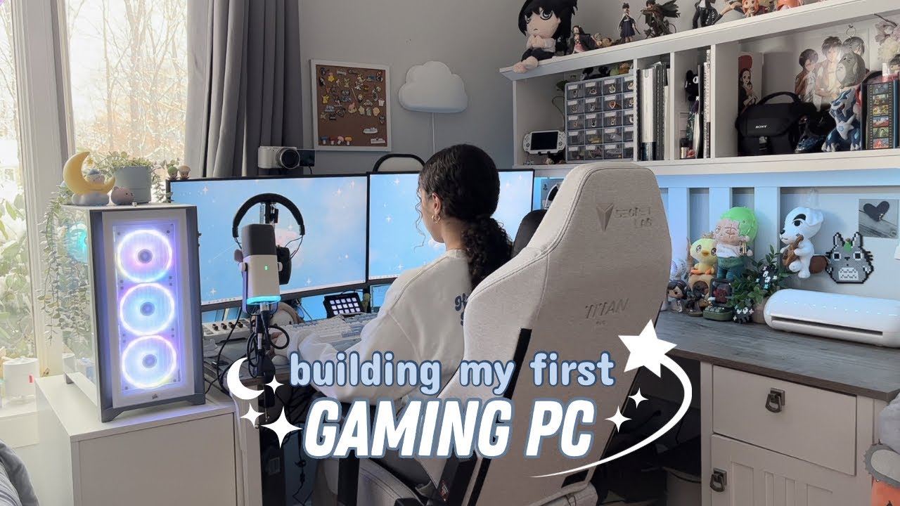 .*Building my first Gaming PC || white & blue aesthetic☁️(rtx 3080, i9 ...
