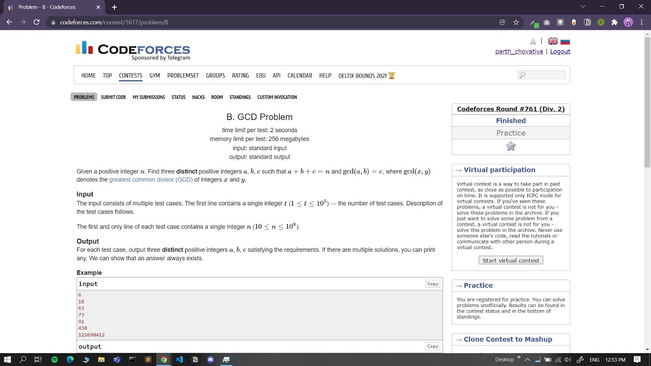 B. GCD Problem | Codeforces Round #761 (Div. 2) | C++ - YouTube