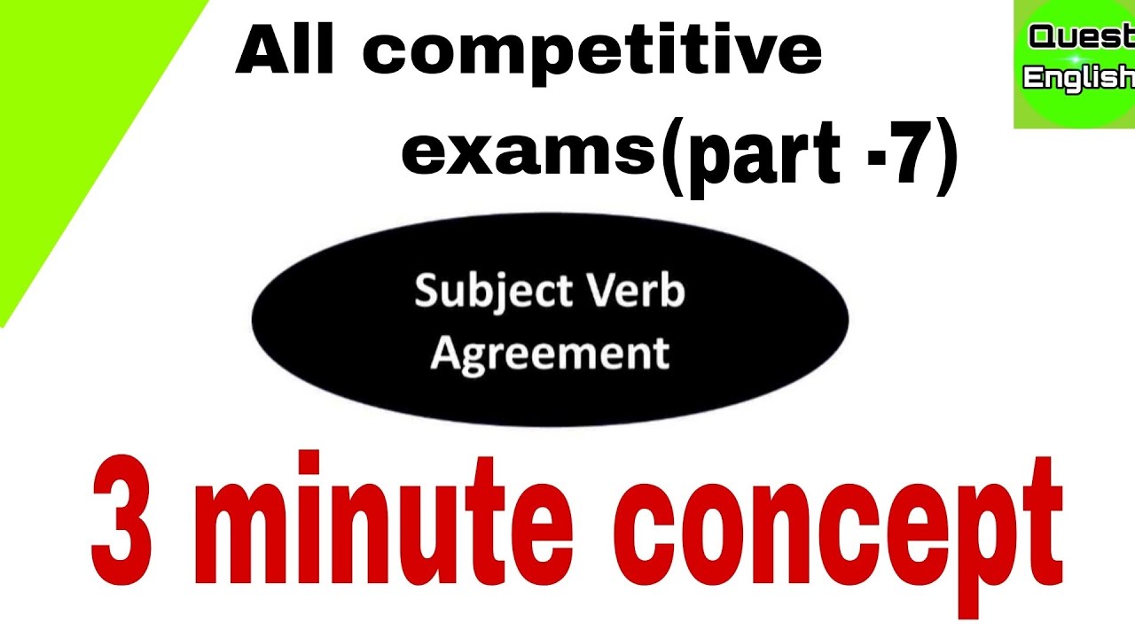 Subject -Verb Agreement for all competitive exams//Part-7//#english # ...