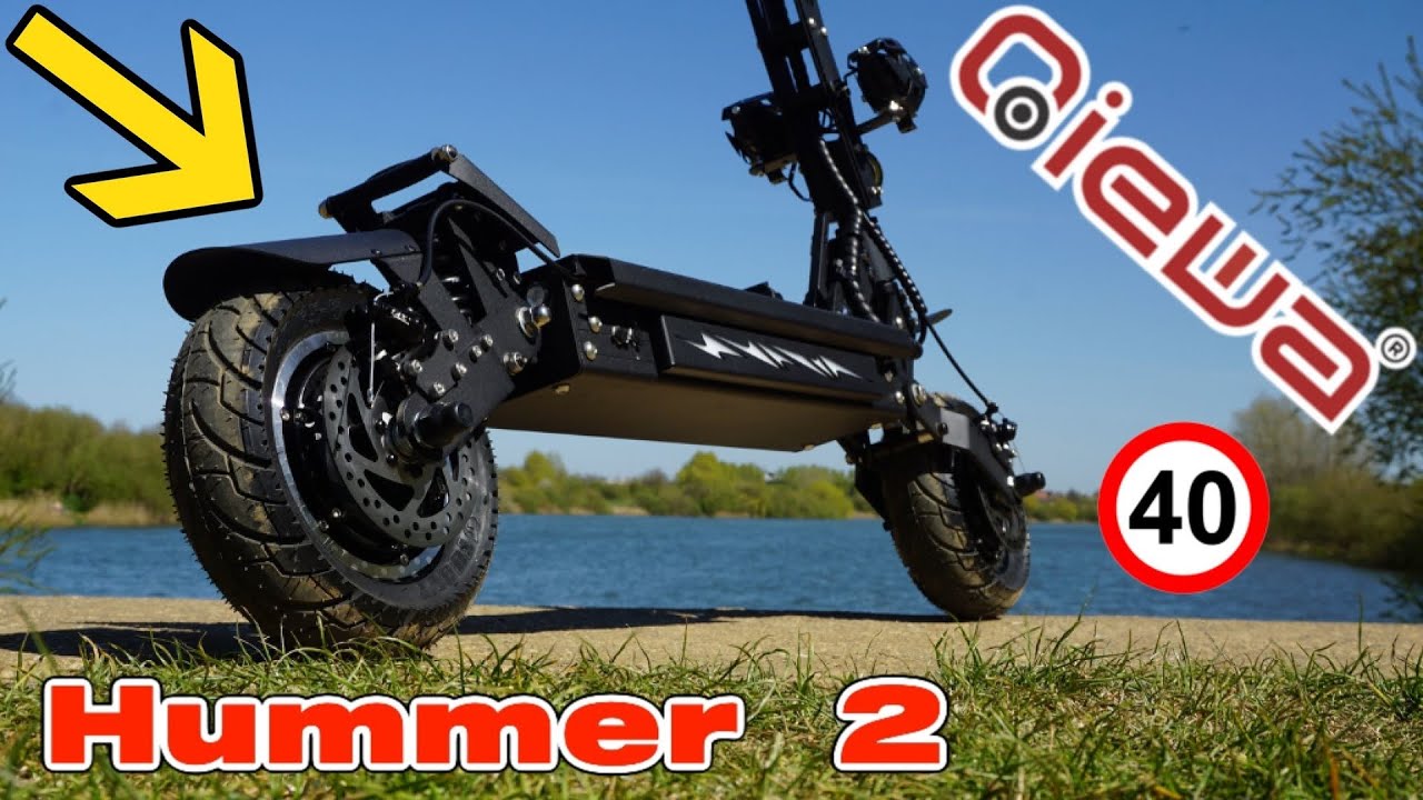 QIEWA Q-Hummer 2 Electric Scooter Ride and Review 2400W - YouTube