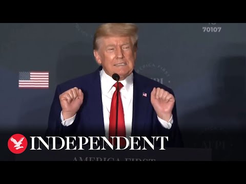 Donald Trump grunts and groans during rant about trans athletes