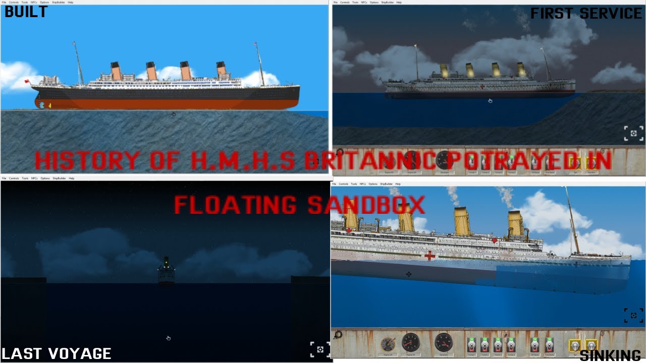 History of H.M.H.S Britannic Portrayed in Floating Sandbox - YouTube